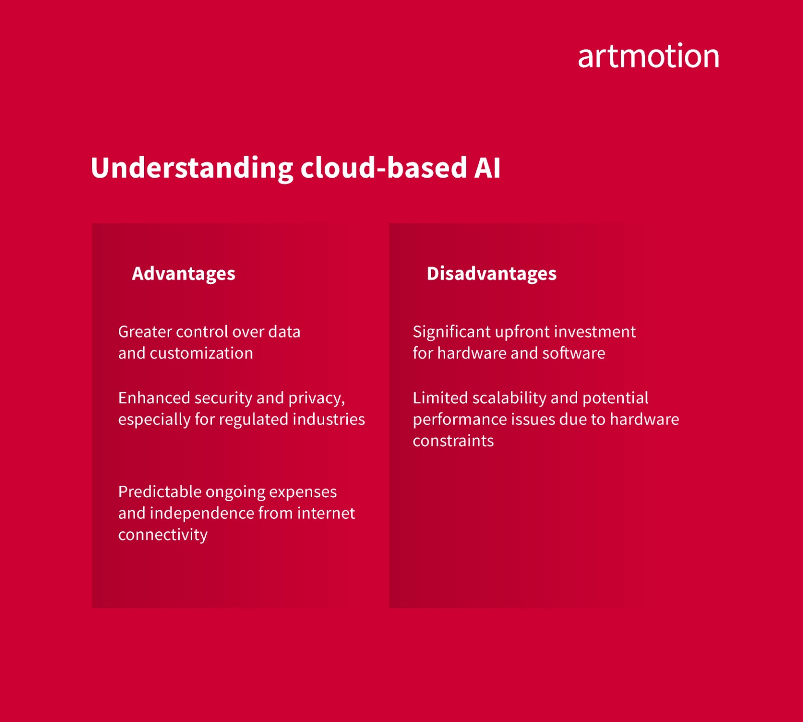 Cloud vs. on-premises: the ultimate showdown for AI agents - News & Blog - Insights - artmotion